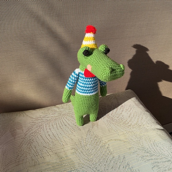 Toys | Pica Pau Rene Caiman Handmade Crochet Stuffed Animal | Poshmark